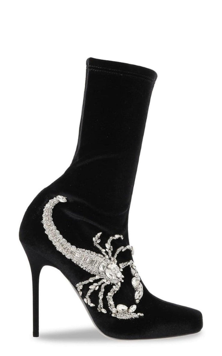 Balmain Scorpion Embellished Sock Boots – Runway Catalog